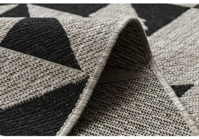 koberec SIZAL FLOORLUX 20489 stříbrný / Černá TROJÚHELNÍK velikost 200x290 cm | krásné koberce cz