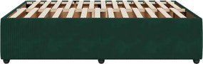 Rám postele bez matrace tmavě zelená 140 x 190 cm samet 3285009