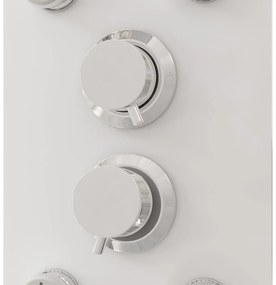 Sprchový panel set - nerezová ocel + sklo | bílý