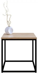 Konferenční stolek Etelka S, Barva:: černý mat + dubová dýha