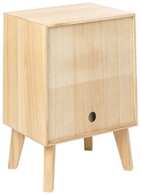 Noční stolek se zásuvkou světlé dřevo SENEY Beliani
