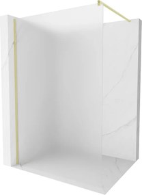 Mexen Kioto, sprchová zástěna Walk-In 70 x 200 cm, 8mm sklo námraza, zlatý matný profil, 800-070-101-55-30