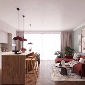 Sollux Lighting Závěsné svítidlo GINA bordó