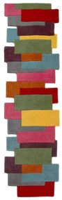 Barevný vlněný běhoun Flair Rugs Collage, 60 x 230 cm