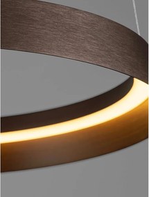 Hnědé hliníkové LED stmívatelné závěsné svítidlo se stínidlem z akrylového skla ø 45 cm Ormi – Nova Luce
