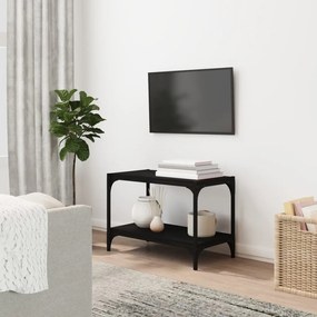 TV skříňka černá 60 x 33 x 41 cm kompozitní dřevo a ocel