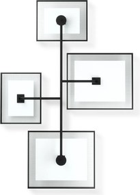 Leskle černý kovový/skleněný rámeček na zeď 57x99 cm Flute – Umbra