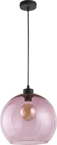 Závěsné osvětlení CUBUS, 1xE27, 60W, 30cm, kulaté, růžové sklo Tlg CARMELO 2764