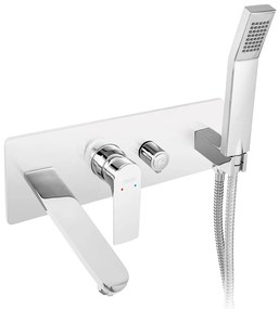Novaservis, Vaňová nástěnná podomítková baterie ALGEO SQUARE chrom, BAQ11P