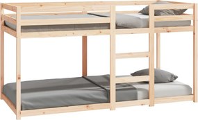 Patrová postel bez matrace 90 x 200 cm masivní borové dřevo 3206504