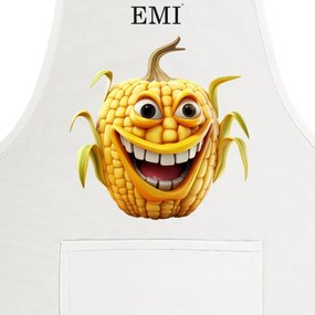 Kuchyňská zástěra Corny EMI, Bílá