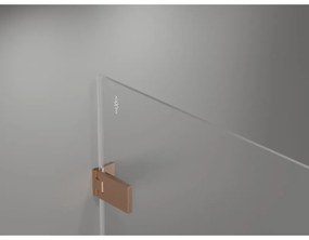 Mexen Lunar-F Duo, skládací sprchový kout 100 x 100 cm, 8mm čiré sklo, profil měděná matná, 836-100L-100P-65-00