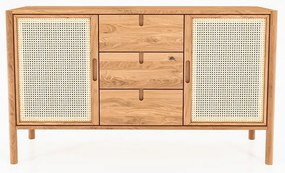 Nízká komoda z dubového dřeva 142x84 cm Pola - The Beds