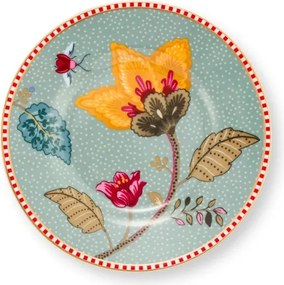 Pip Studio Blooming Tales talíř Ø12cm, modrý (Dezertní talířek z porcelánu)