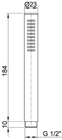 Sapho, MINIMAL ruční sprcha, 184mm, nerez, MI097