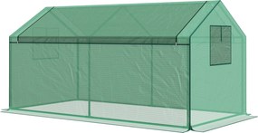 Foil skleník Outsunny s oknem, skleník s UV ochranou, rajčatový skleník, studený rám pro zahradu a balkon, 180 x 92 x 92 cm | Aosom
