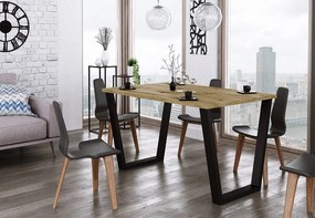 Casarredo - Komfort nábytek Jídelní stůl KAISARA 138x67 cm, černá/artisan