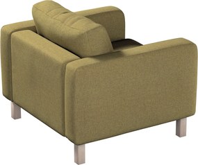 Potah na křeslo IKEA Karlstad, krátký barva zelená látka pletený vzor
