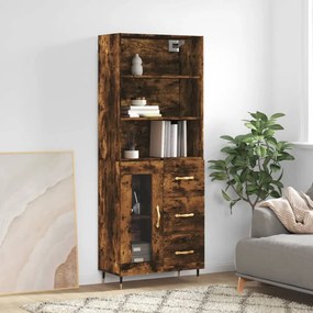 Skříň highboard kouřový dub 69,5 x 34 x 180 cm kompozitní dřevo,  3189490