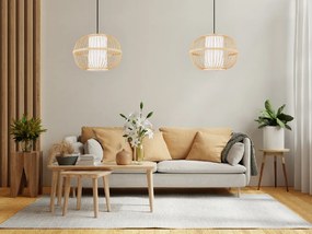 Toolight Natural, závěsné stropní svítidlo 1xE27 APP1631-1CP, přírodní hnědá, OSW-05104