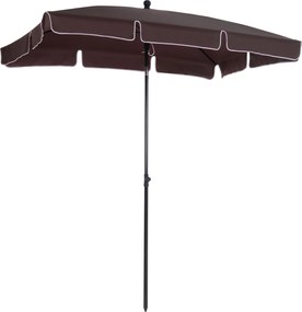 Zahradní slunečník Outsunny z hliníku 198x130x245 cm s nastavitelným sklonem pro terasu, patio a venkovní kavárnu | Aosom