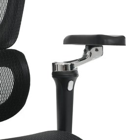 Kancelářská ergonomická židle PORTE — síťovina, černá