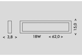 Ecolite TL1901-18W/CR-LED Stropní svítidlo PILO LED/18W/230V 4100K 62 cm černá