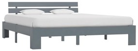 Rám postele šedý masivní borovice 160 x 200 cm,  283170 HangarStore.cz
