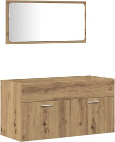 4dílná koupelnová sestava dub artisan kompozitní dřevo 3328596