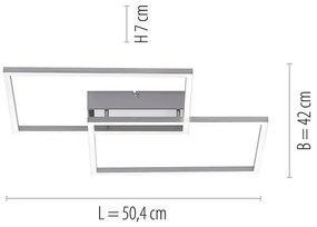 Leuchten Direkt 14018-55 - LED Stmívatelný přisazený lustr IVEN 2xLED/15W/230V