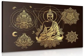 Obraz zlatý Budha - 120x80 cm