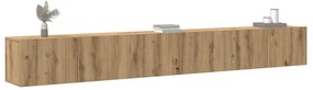 Sada 3 kusů nástěnné TV skříňka dub artisan kompozitní dřevo 3329204
