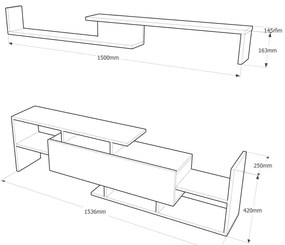 Obývací stěna DREAM hnědá/bílá