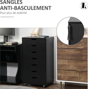 Vinsetto Mobilní kancelářský kabinet, pojízdný úložný kabinet s 7 šuplíky - organizátor na dokumenty, velikost A4 nebo letter, rozměry 47,5D x 39,5Š …