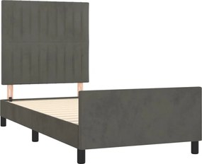 vidaXL Rám postele bez matrace 90 x 200 cm samet [3125856] Barva: světle šedá