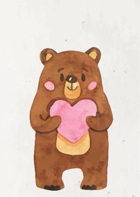 Plakát Medvídek se srdcem