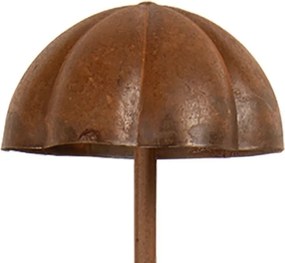 Rustikální rezavý kovový zápich houba M - Ø 11*40 cm