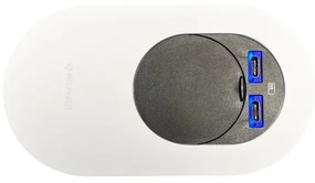 IBConnect Elektro zásuvka Orbit matná bílá - různé konfigurace Konfigurace elektrozásuvky: 1x230V + USB nab. C (60W)