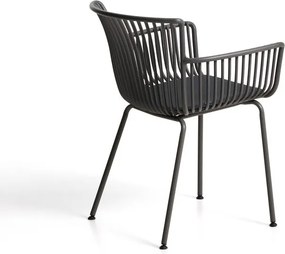 Tmavě šedá zahradní židle Surpika – Kave Home