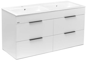 JIKA Cube skříňka s dvojumyvadlem 120 cm, bílá, H4536621763001