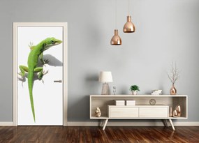 Samolepící fototapeta na dveře Zelená ještěrka 95x205 cm