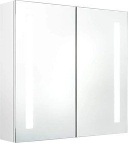 LED koupelnová skříňka se zrcadlem zářivě bílá 62 x 14 x 60 cm 326524