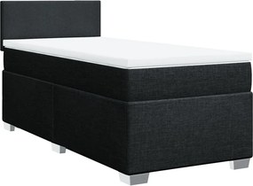 Box spring postel s matrací černá 90x200 cm textil 3285766