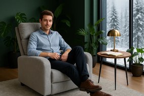 Relaxační křeslo René rozkládací šedé