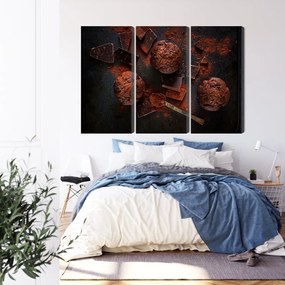Vícedílný obraz Čokoládové Muffiny Nedostatek Nedostatek Přírodní plátno 150x100