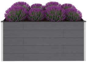 vidaXL Zahradní vyvýšený záhon šedý 200 x 100 x 91 cm dřevoplast