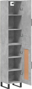 Skříň highboard betonově šedá 34,5x34x180 cm kompozitní dřevo 3199133