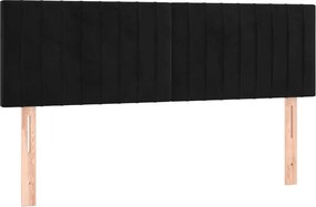 Box spring postel s matrací černá 140x200 cm samet 3131083
