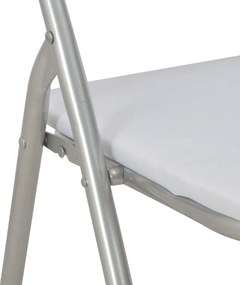 vidaXL Skládací jídelní židle 4 ks umělá kůže [278595] Barva: Bílá