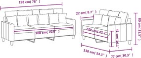 2dílná sedací souprava s poduškami černá textil 3201668
